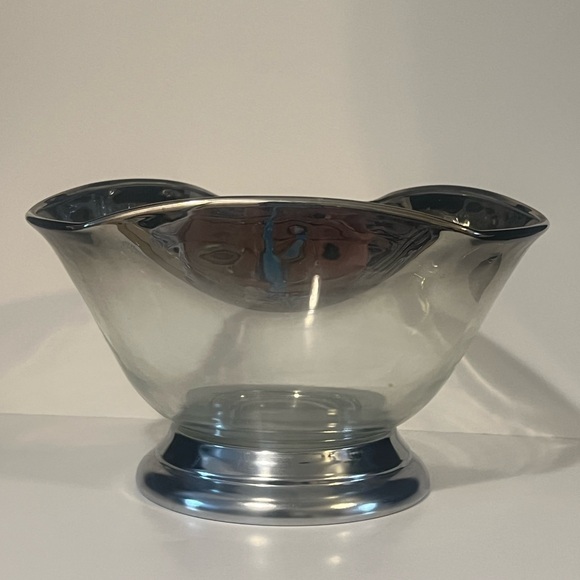 Dining | Vintage Mcm Vitreon Queens Lusterware Ombre Silver Fade Bowl ...